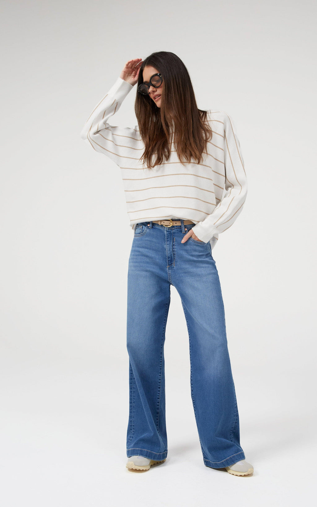 Darrie Woman Pacific Blue Baggy Jeans | DRICOPER DENIM