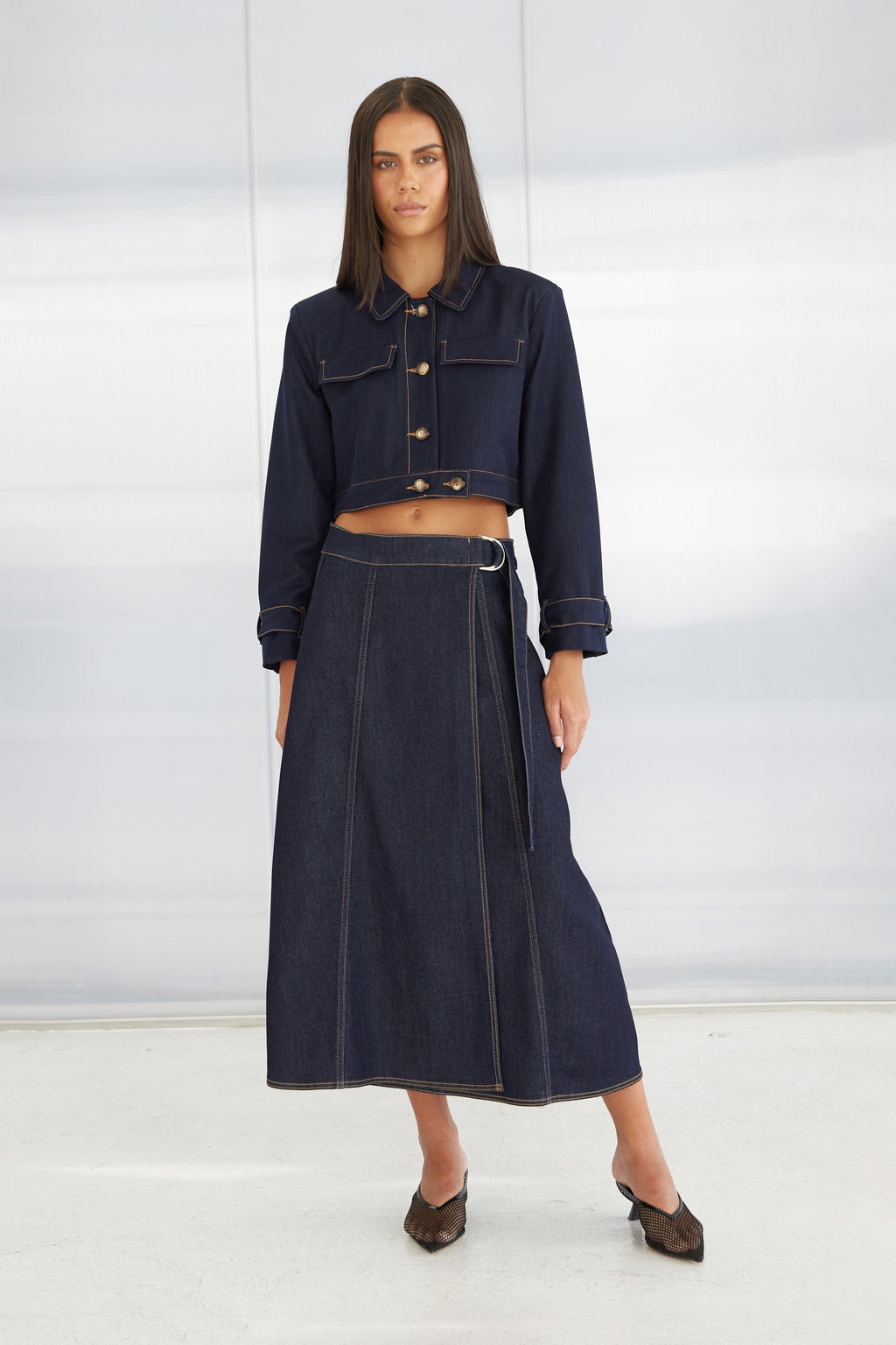 Tiffe Wrap Denim Skirt | DRICOPER DENIM